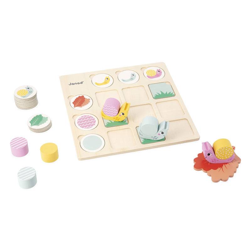 Tablero de Doble Entrada Caracoles de Janod en Minikidz