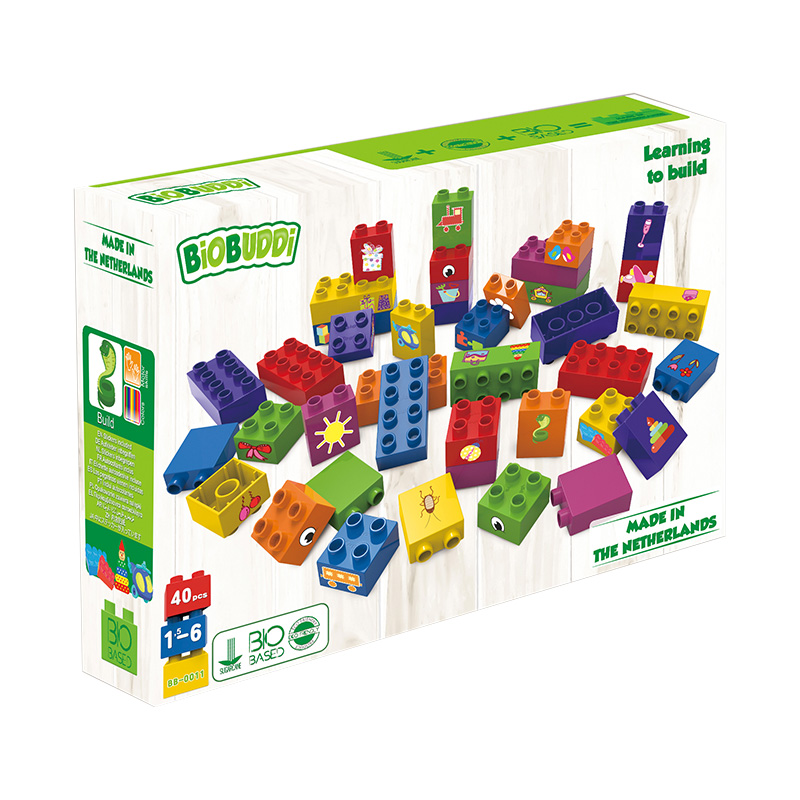 Blocos Ecológicos 40 peças de Biobuddi | MiniKidz