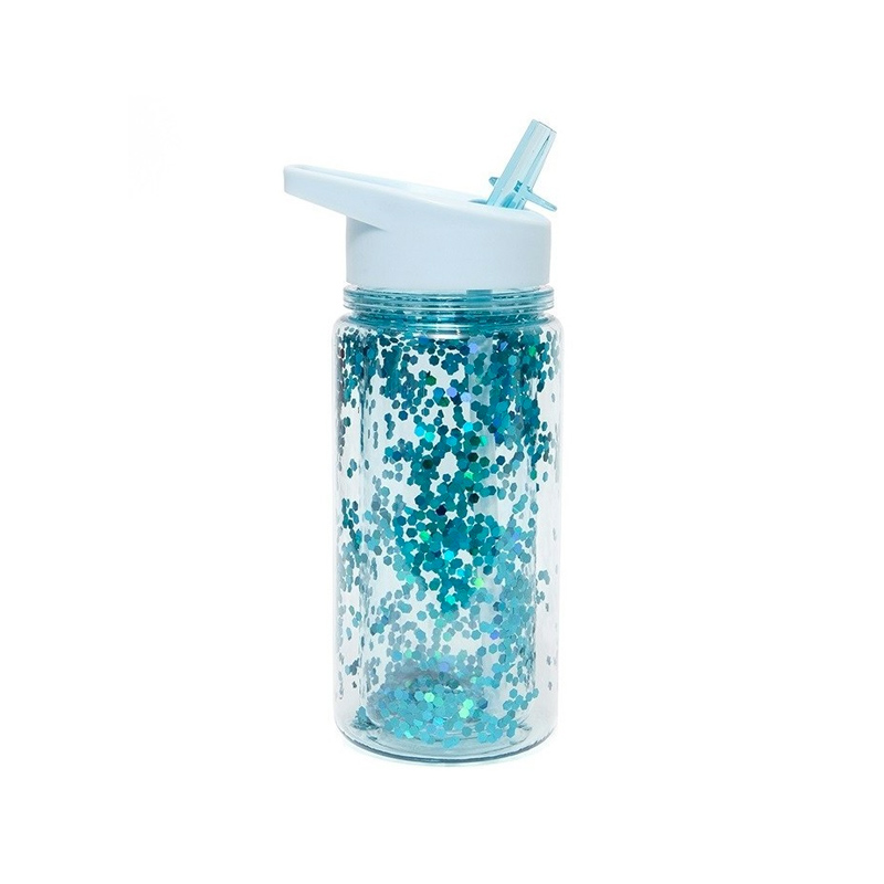 Botella Purpurina Azul de Petit Monkey en MiniKidz