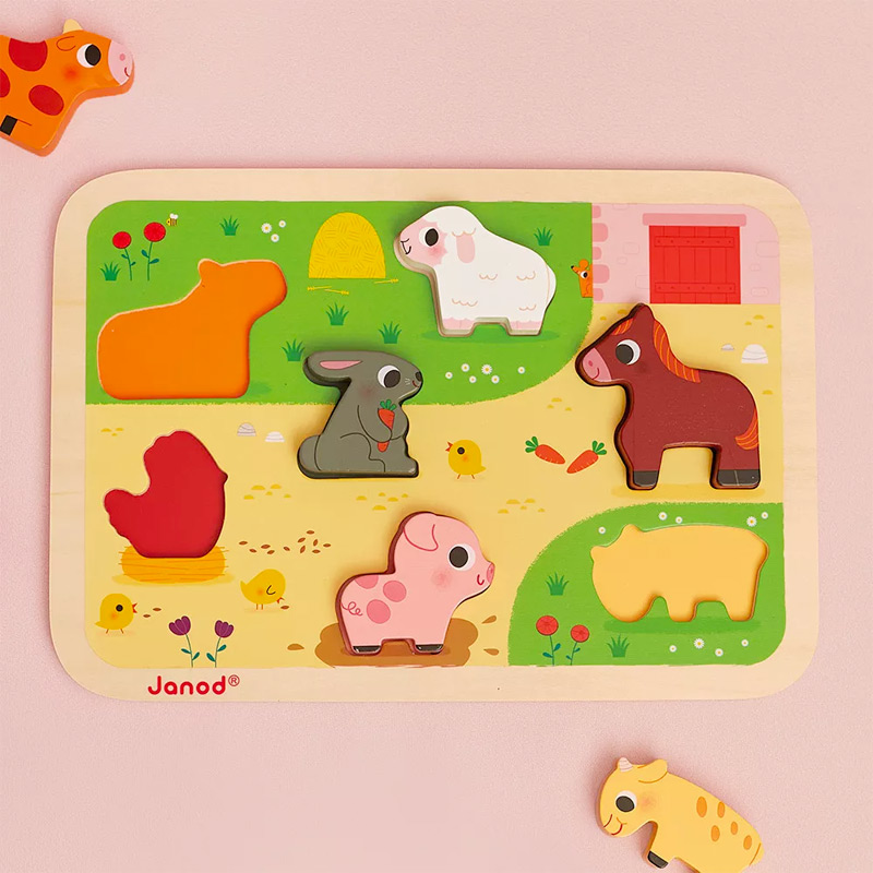 Chunky Puzzle la Granja de Janod en Minikidz