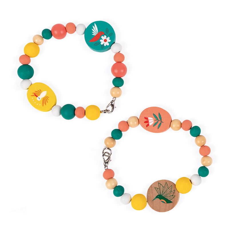 Cuentas de Madera Birdy: Colibrí de Janod en MiniKidz