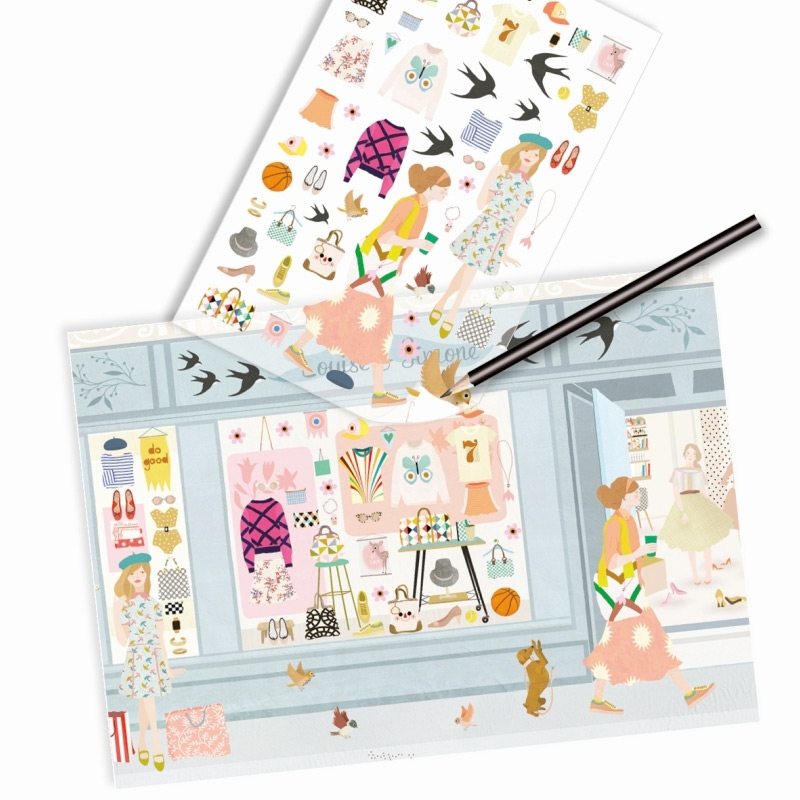 Decalcomanía Fashionista de Djeco en MiniKidz