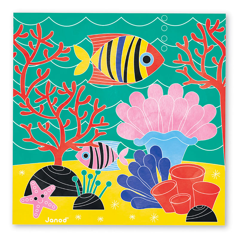 Maletín de Acuarelas: Mundo Marino de Janod en MiniKidz