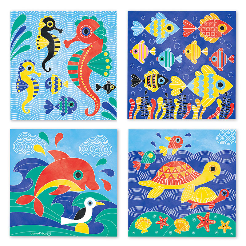 Maletín de Acuarelas: Mundo Marino de Janod en MiniKidz