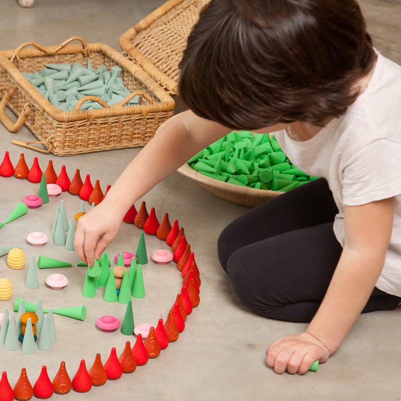 Mandala Pequenos Cones Verdes de Grapat | MiniKidz