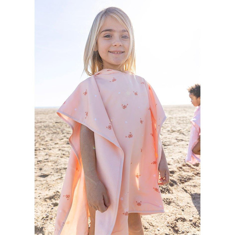 Poncho de Playa Crab Coral de Monnëka en Minikidz