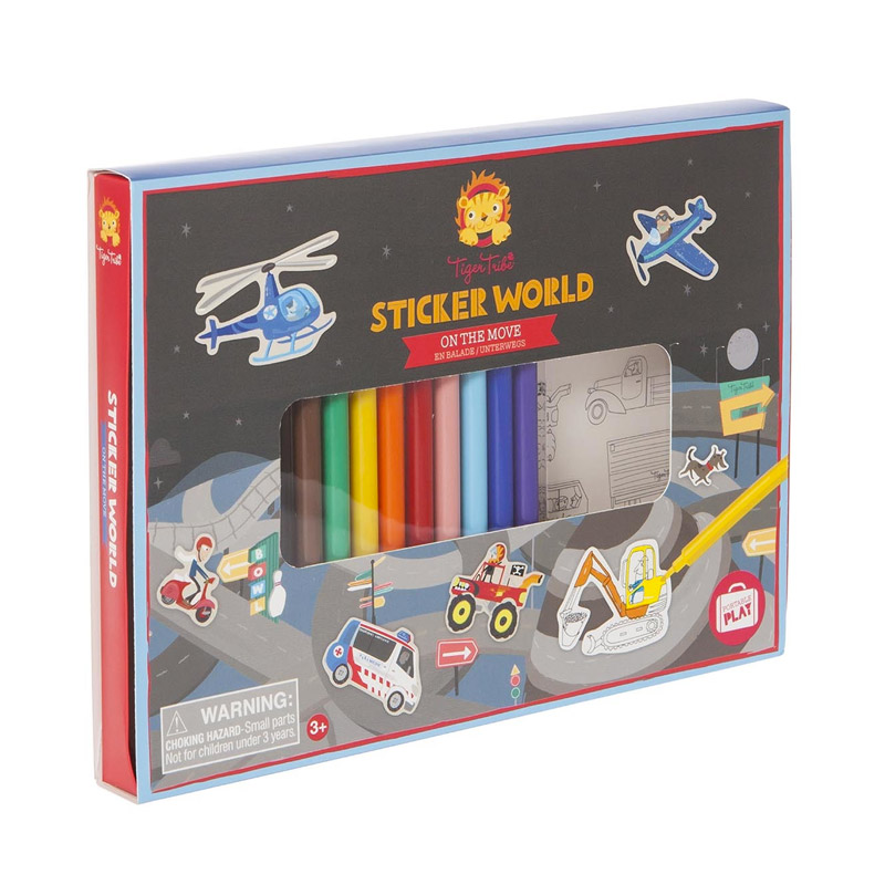 Sticker World: Vehículos de Tiger Tribe en MiniKidz